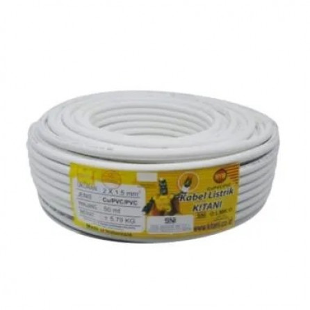 KABEL LISTRIK KITANI 2x1,5x50 white | eBelanja.id
