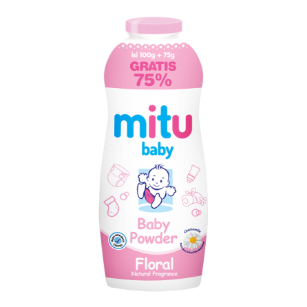 MITU BABY POWDER FLORAL 100g+75g | eBelanja.id