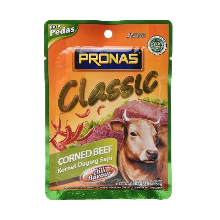 PRONAS CLASSIC CORNED BEEF CHILI FLAVOUR 50G | eBelanja.id