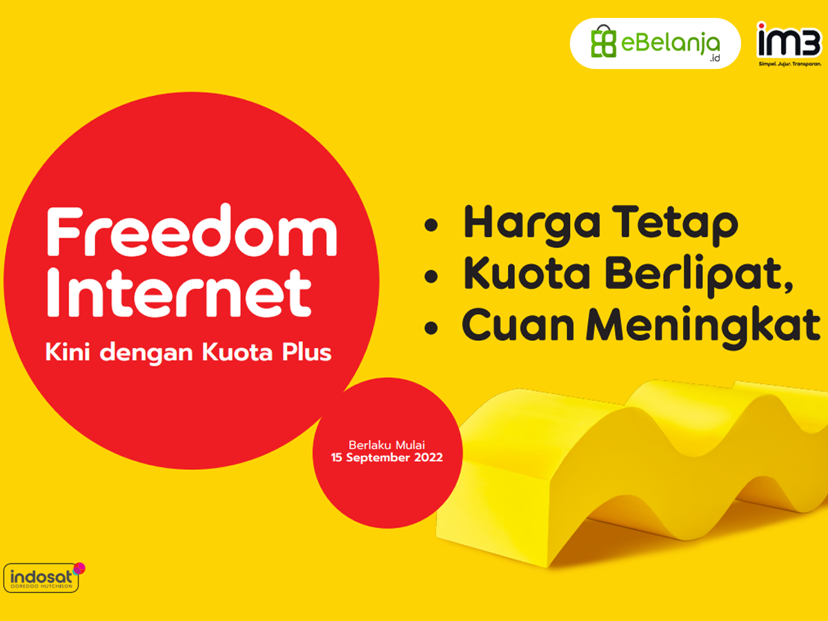 Detail pembagian Zona Freedom Internet Indosat | eBelanja.id