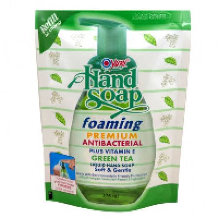 Yuri Hand Soap Antibacterial Refill Green Tea 375ml | eBelanja.id
